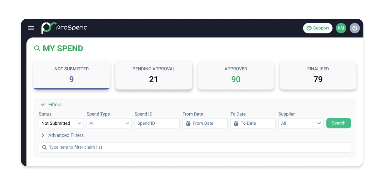 A refreshed, cleaner, and more intuitive ProSpend interface